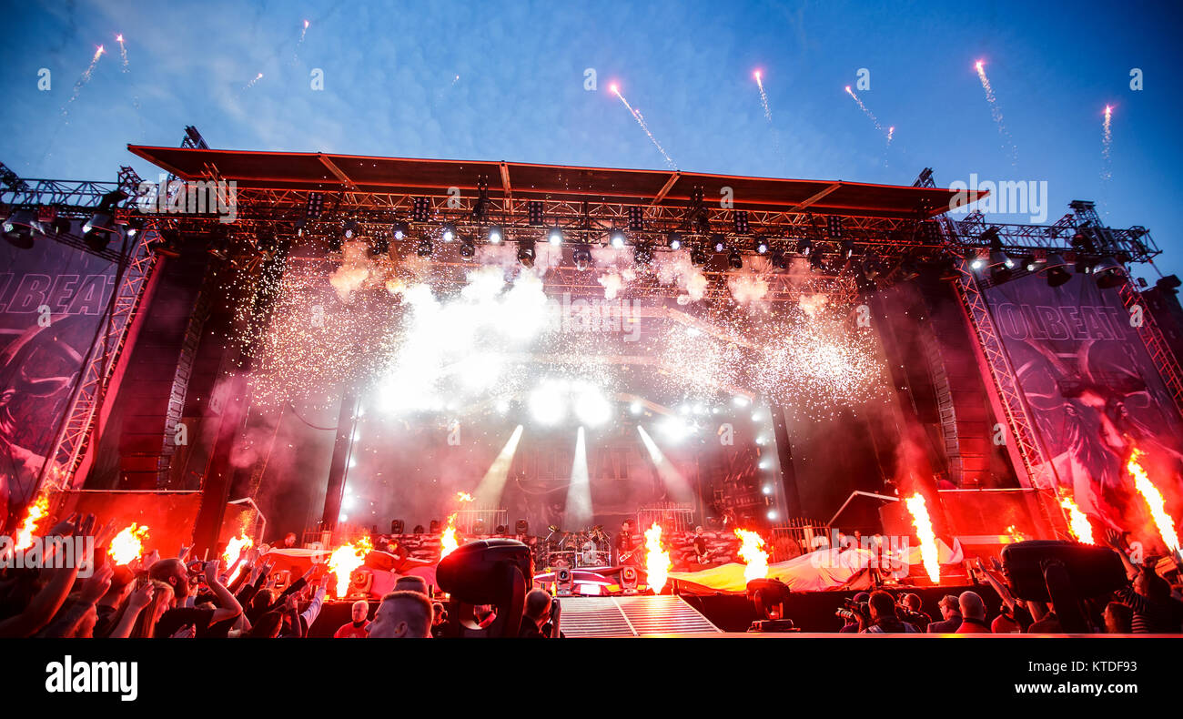The Danish hard rock band Volbeat performs a live concert at ...