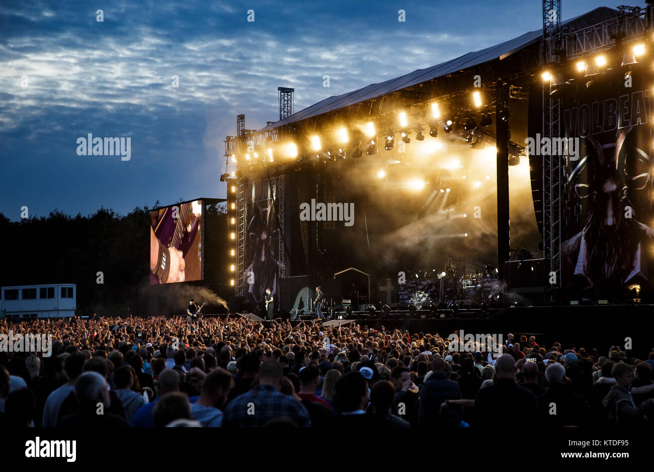 The Danish hard rock band Volbeat performs a live concert at ...