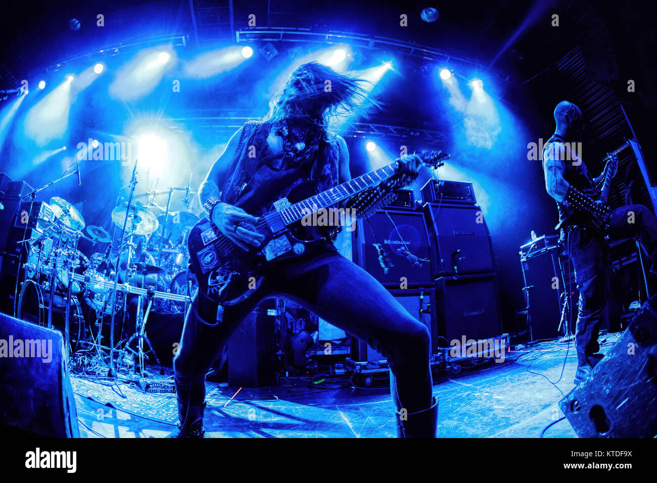 The Swedish black metal band Voodus performs a live concert at Amager ...
