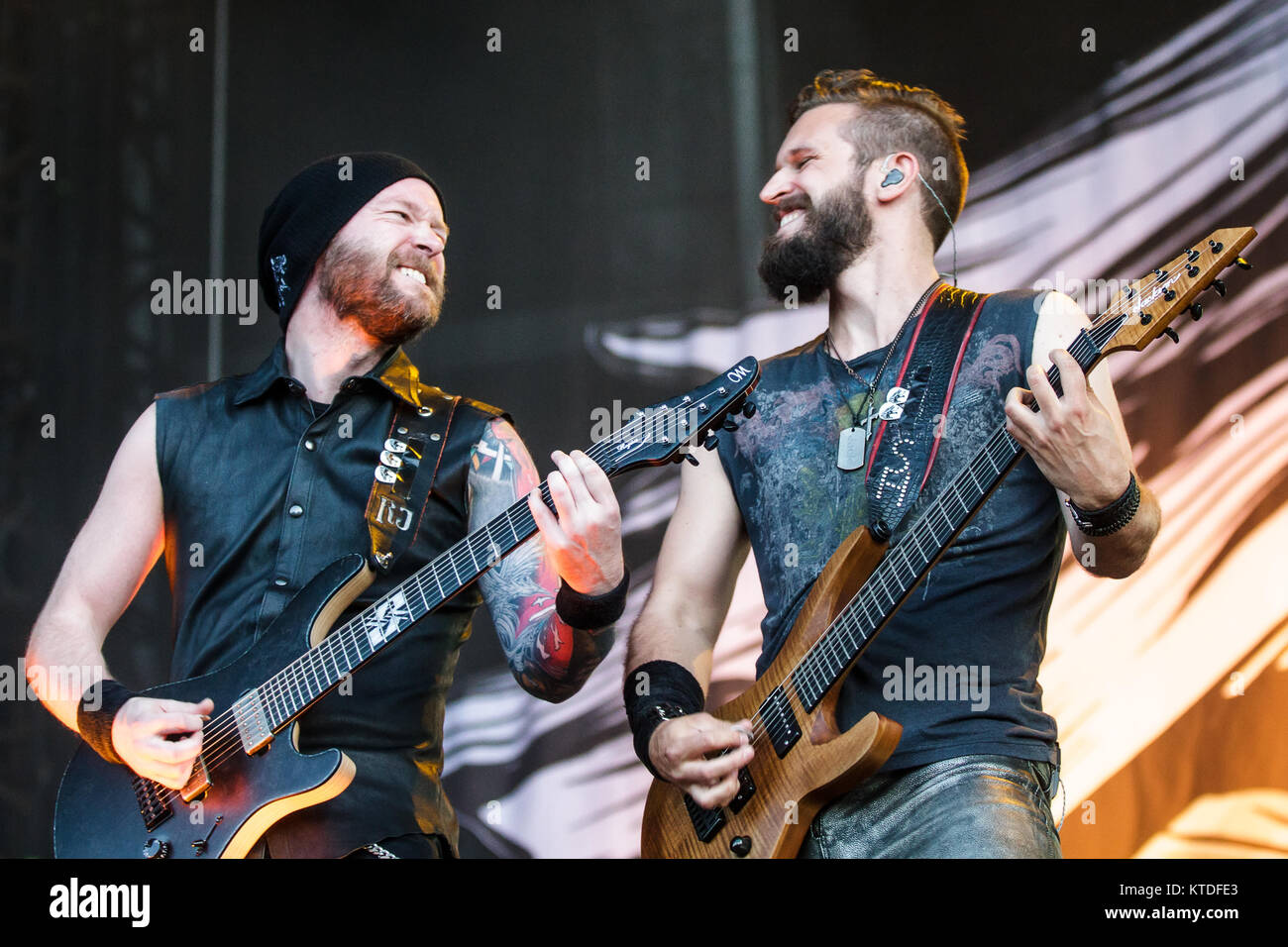 The Dutch metal and rock band Within Temptation performs a live concert ...