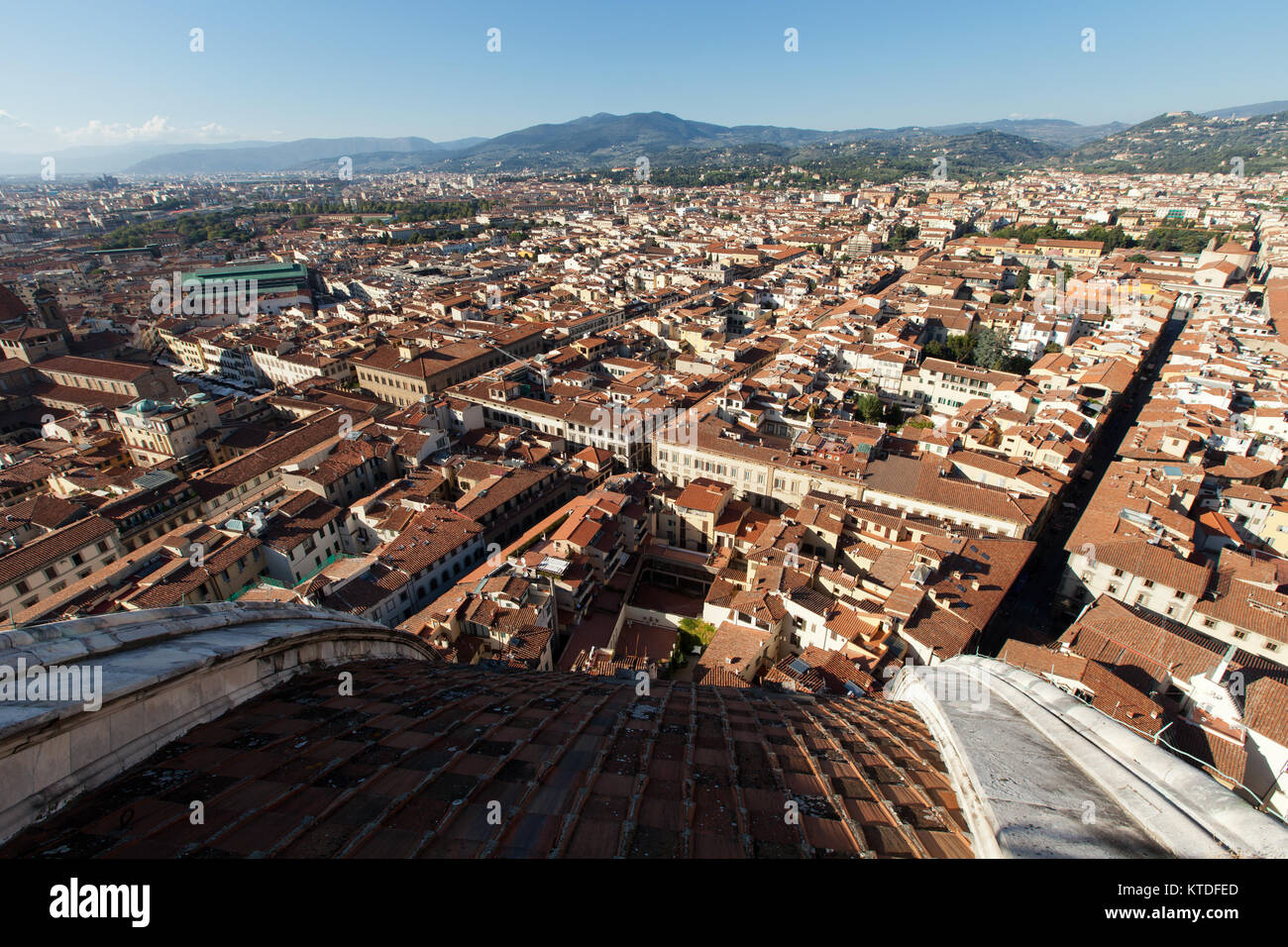 The view on Florence from the dome Duomo Stock Photo - Alamy