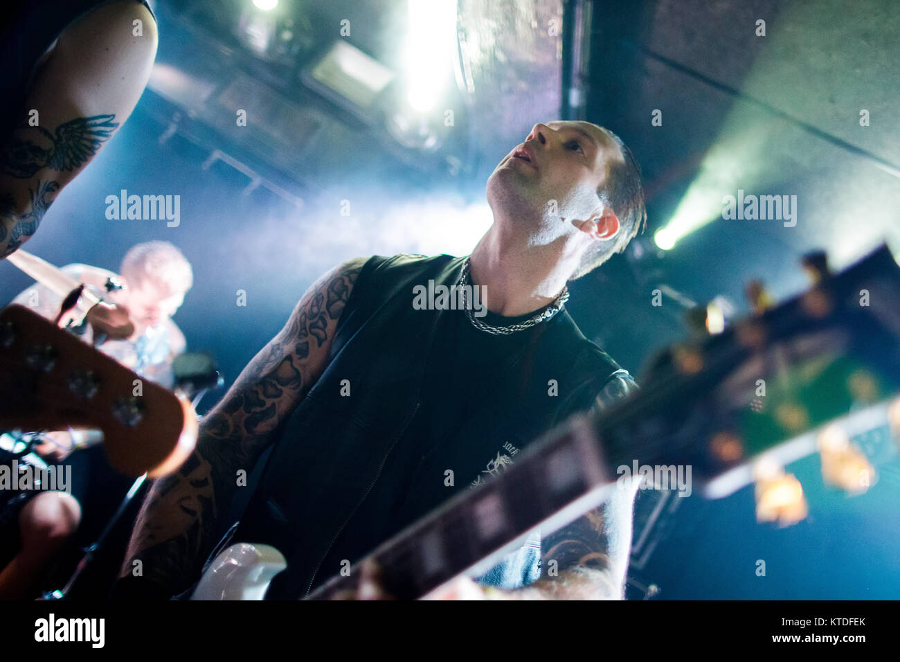 The Swedish hardcore punk band Wolfbrigade performs a live concert at ...