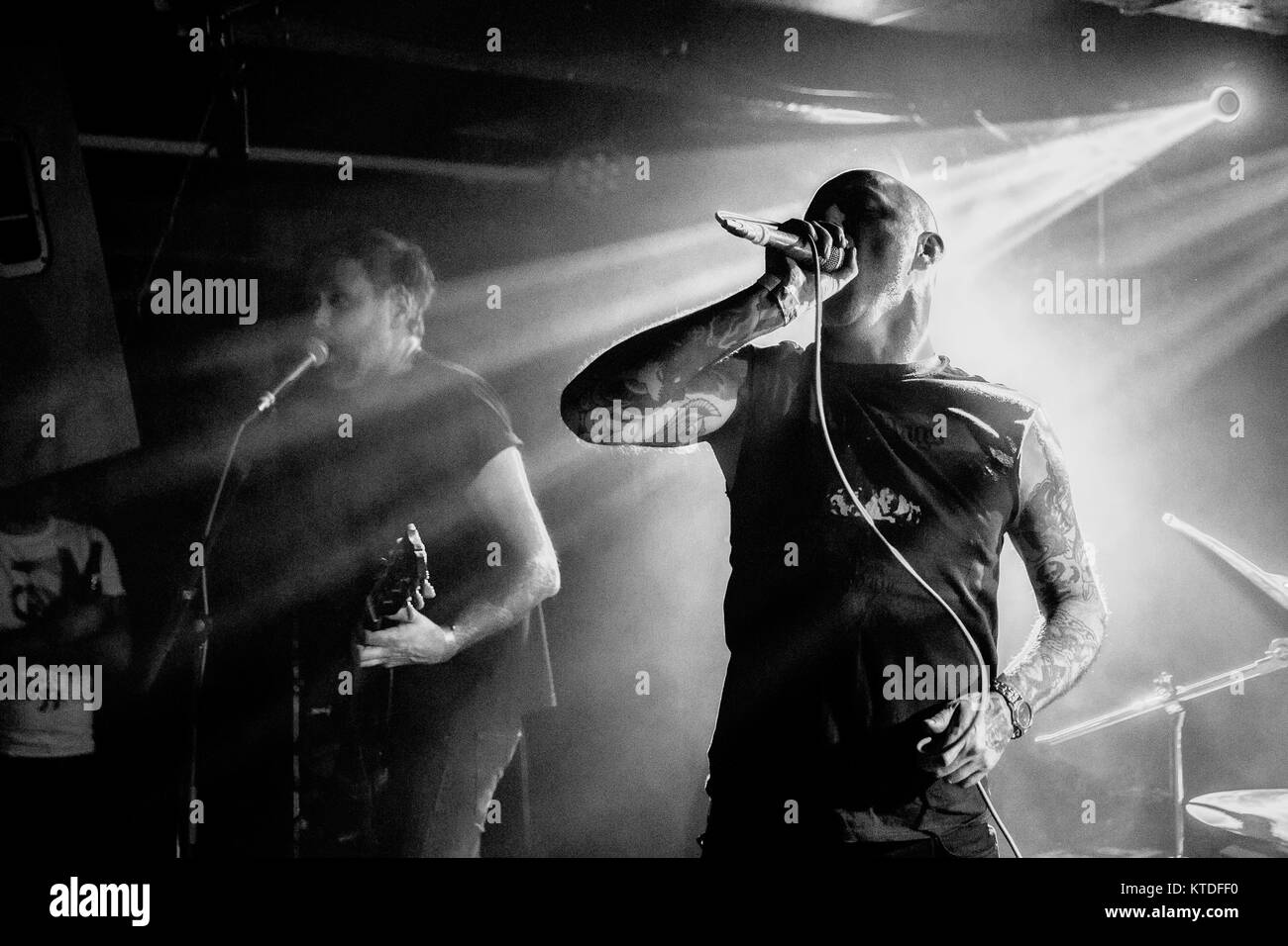 The Swedish hardcore punk band Wolfbrigade performs a live concert at ...