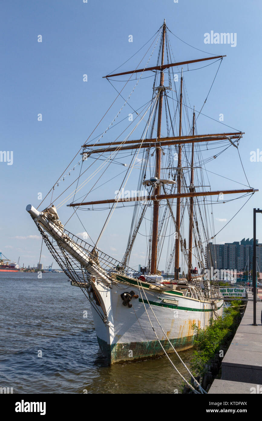 The Gazela Primeiro, a barkentine, which has three masts, Penns Landing ...