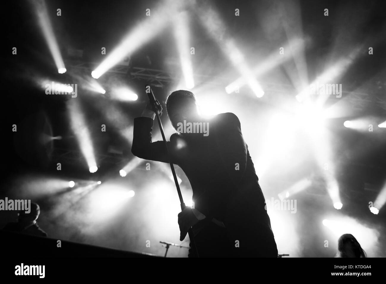 The Faroese doom metal band Hamferð (Hamferd) performs a live concert ...