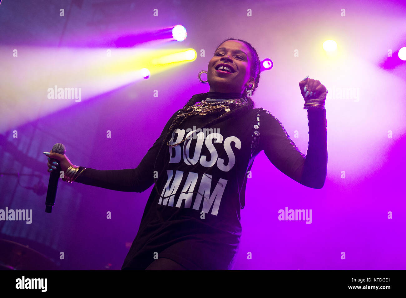 The Danish singer-songwriter and musician Nabiha is here pictured live ...