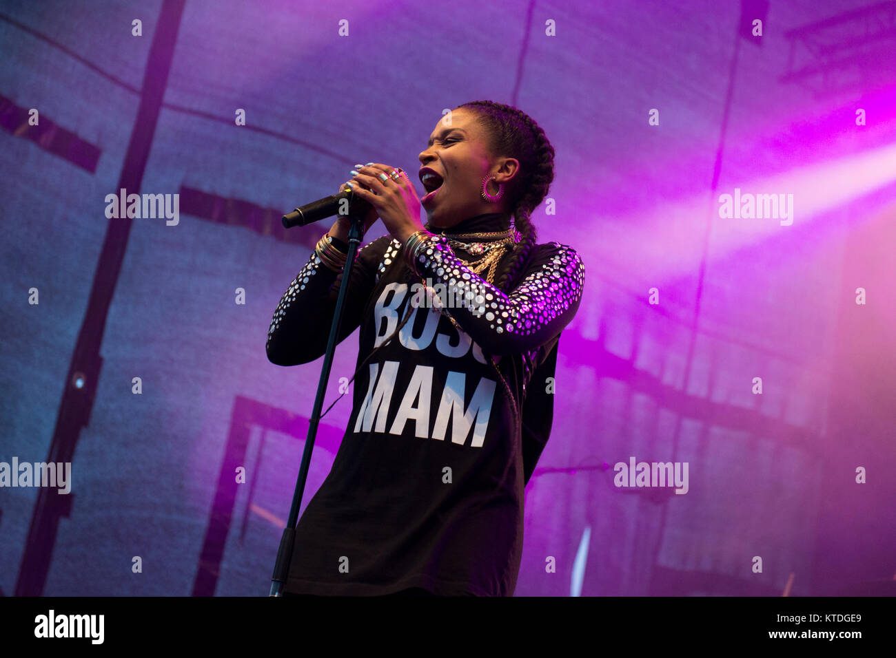 The Danish singer-songwriter and musician Nabiha is here pictured live ...