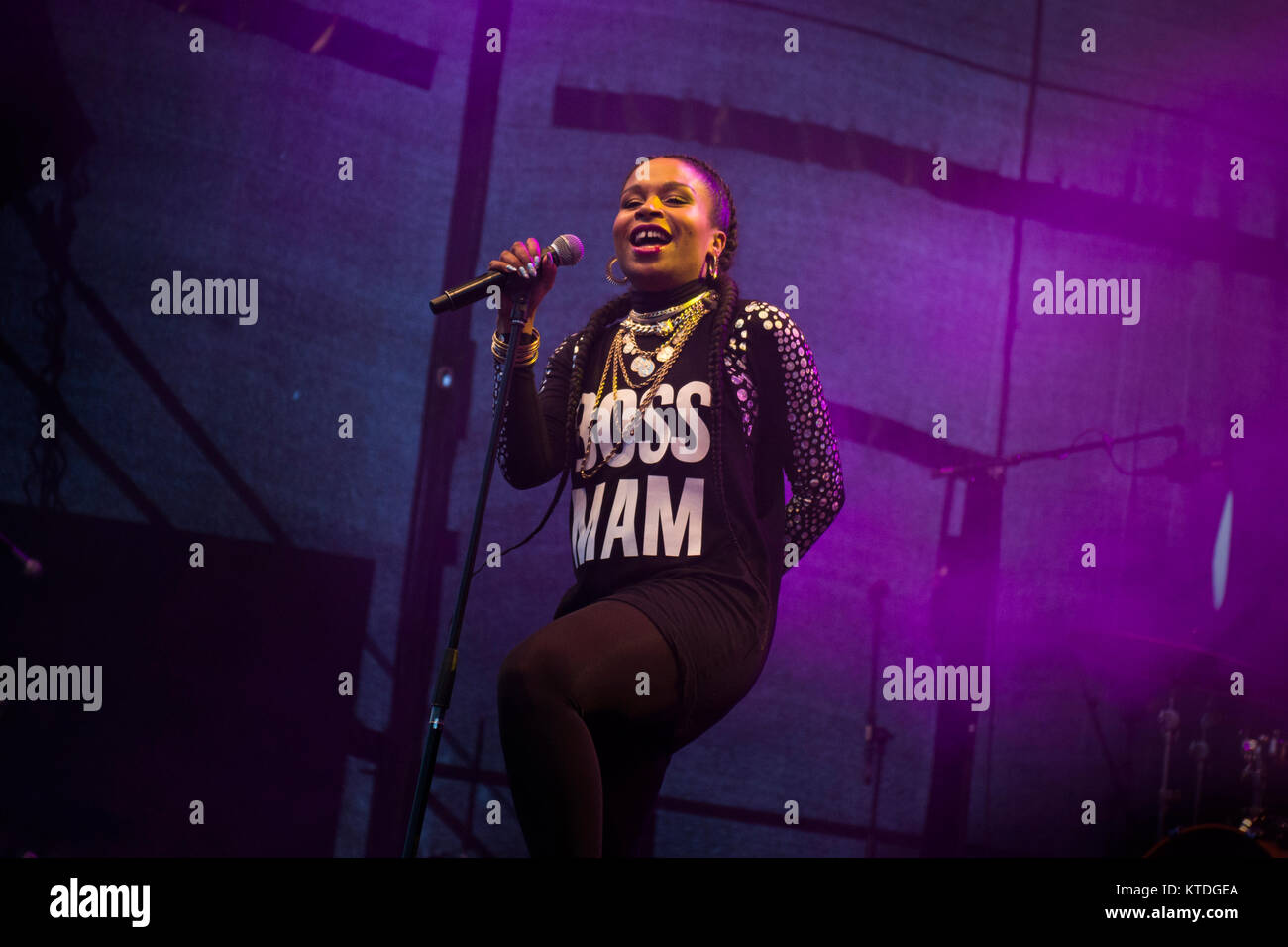 The Danish singer-songwriter and musician Nabiha is here pictured live ...