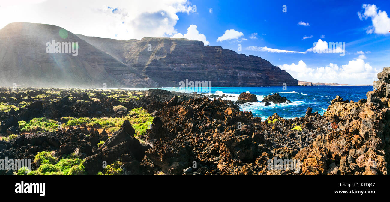 Lanzarote coastal panorama hi-res stock photography and images - Alamy