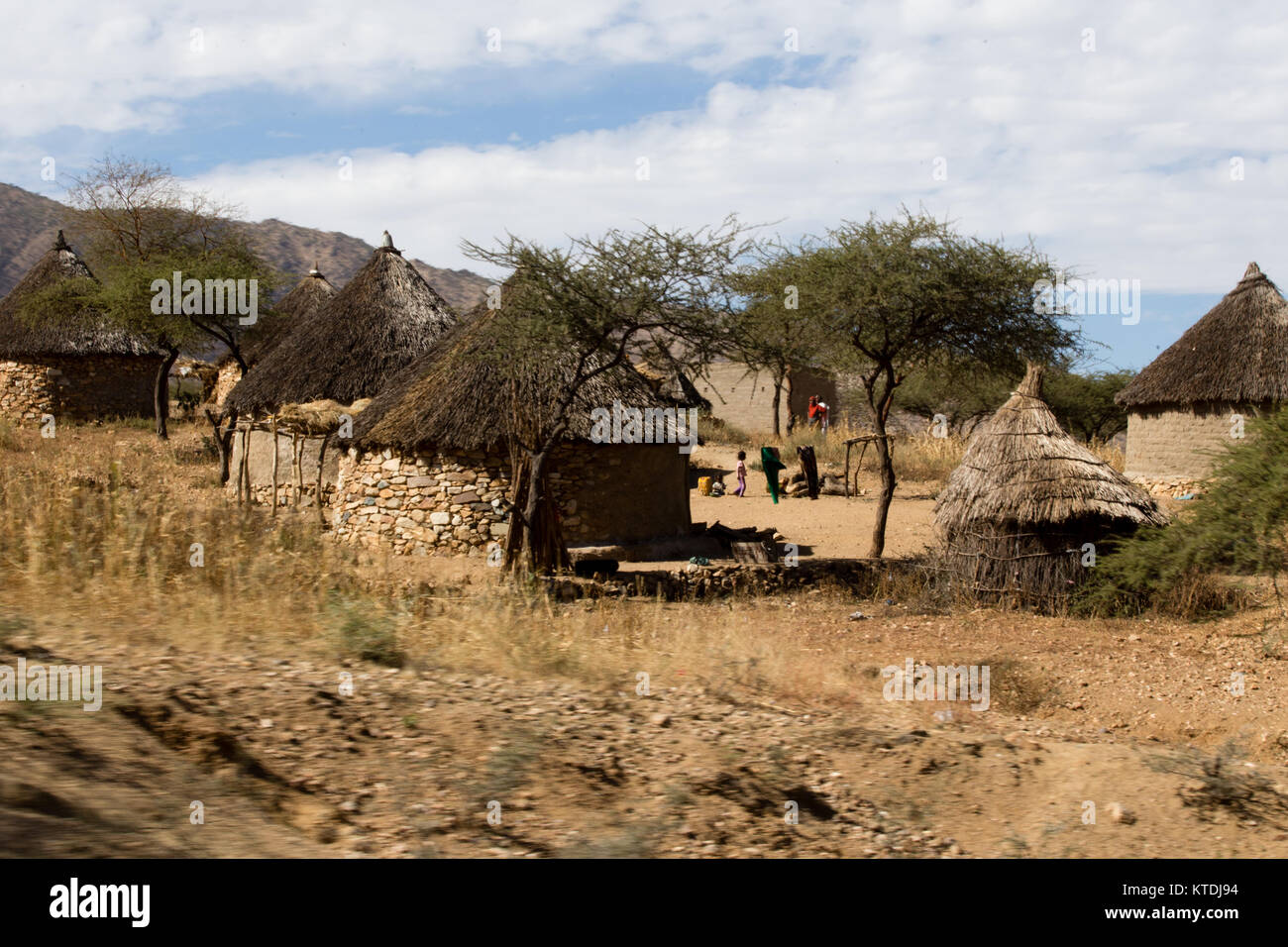 Tukul huts in a Bilen ethnic village near Keren, Eritrea Stock Photo - Alamy