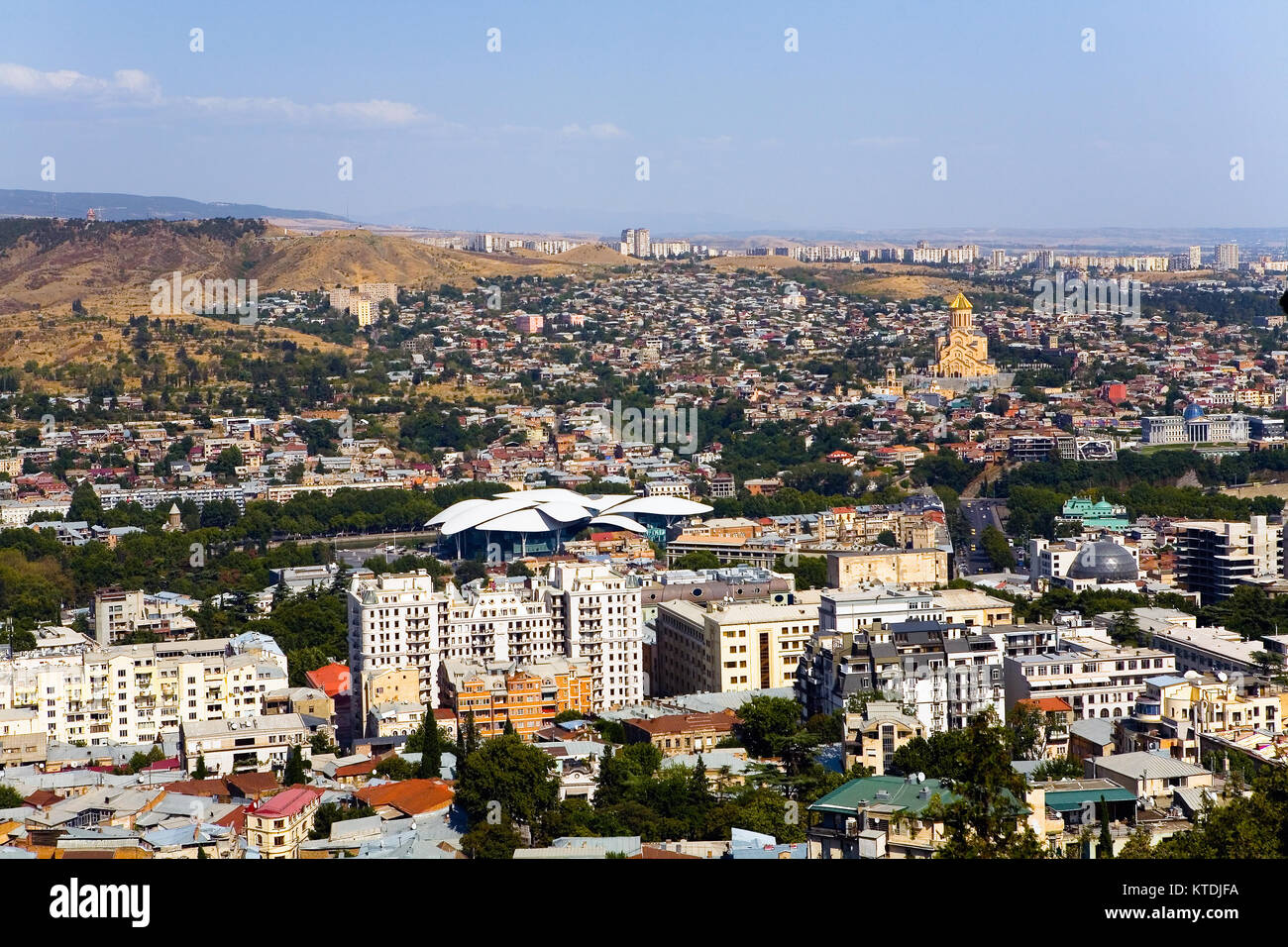 City landscape. View of the city of Tbilisi from a height Stock Photo ...
