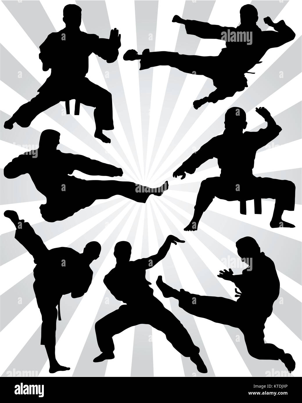 Karate Silhouette Vektor Karate,taekwondo Kick Logo Vector