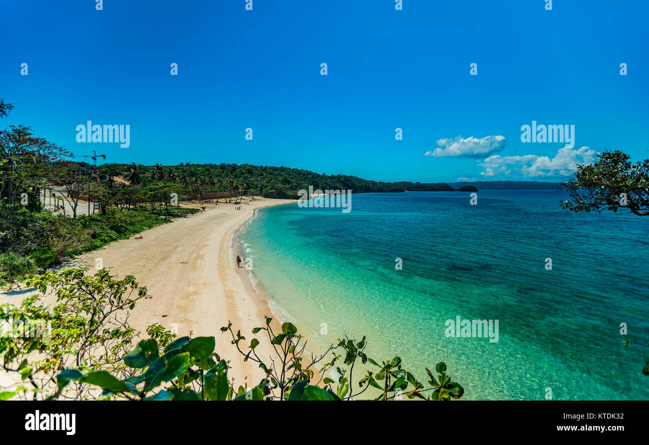 White sandy beach with beautiful sky Stock Photo - Alamy