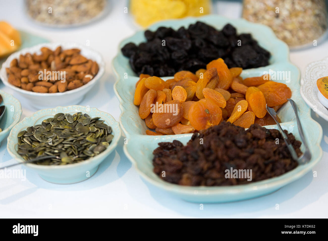 Hotel breakfast buffet closeup Stock Photo - Alamy
