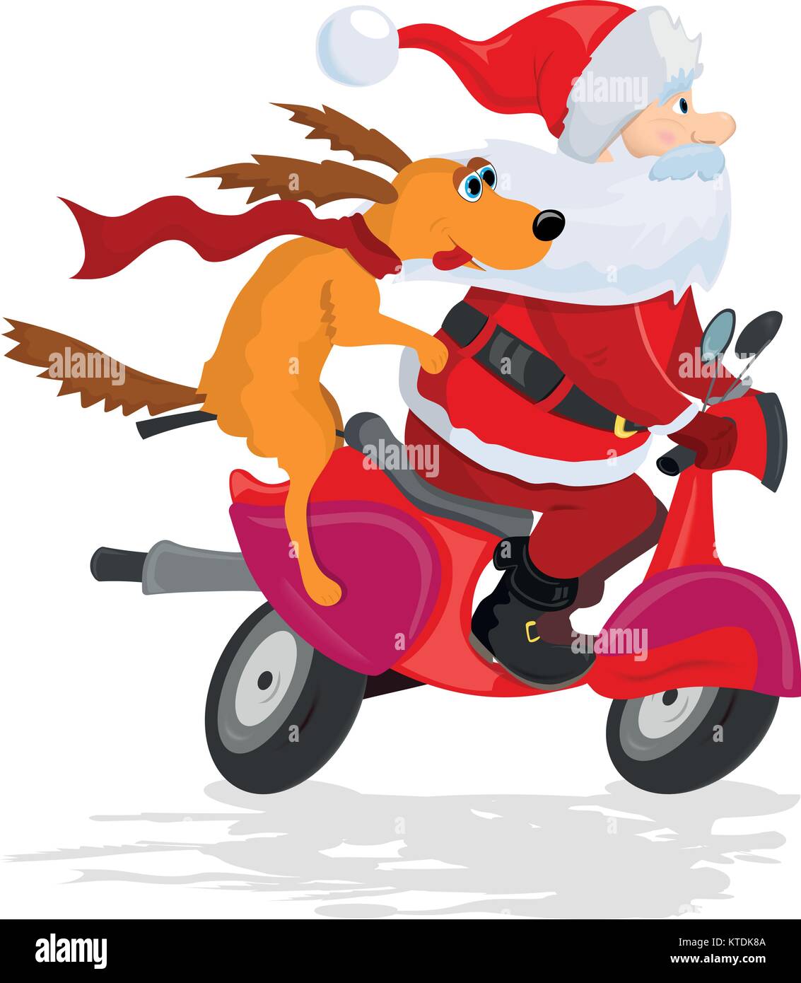 Biker santa Stock Vector Images - Alamy