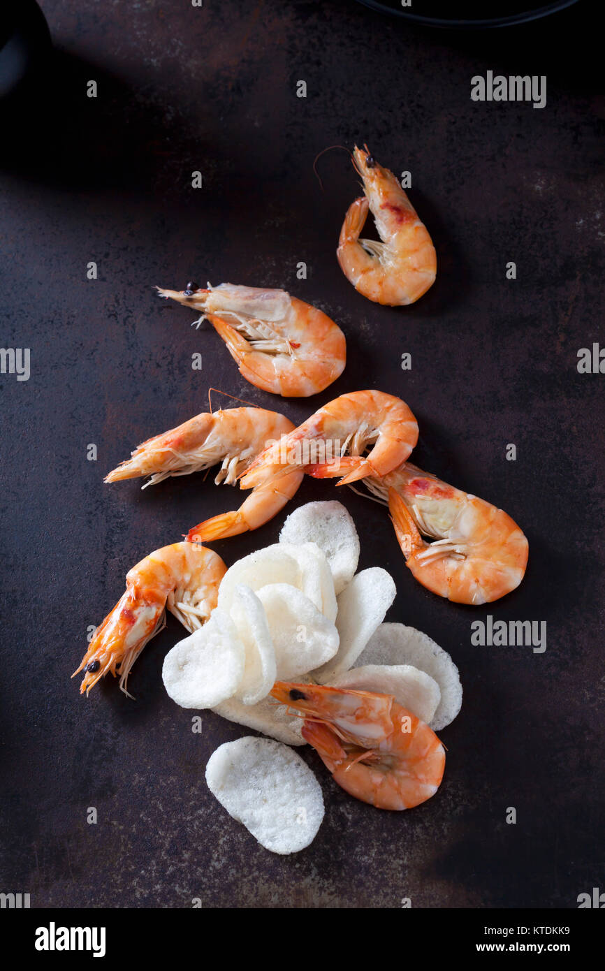 Close up prawn crackers hi-res stock photography and images - Alamy