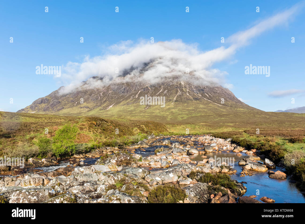 Great Britain, Scotland, Scottish Highlands, Glen Etive, Mountain ...