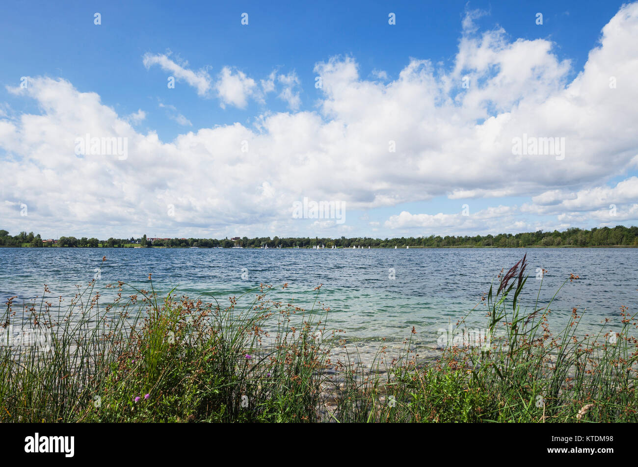 Germany, Saxonia, Leipzig, Lake Kulkwitz, Neuseenland, local recreation ...
