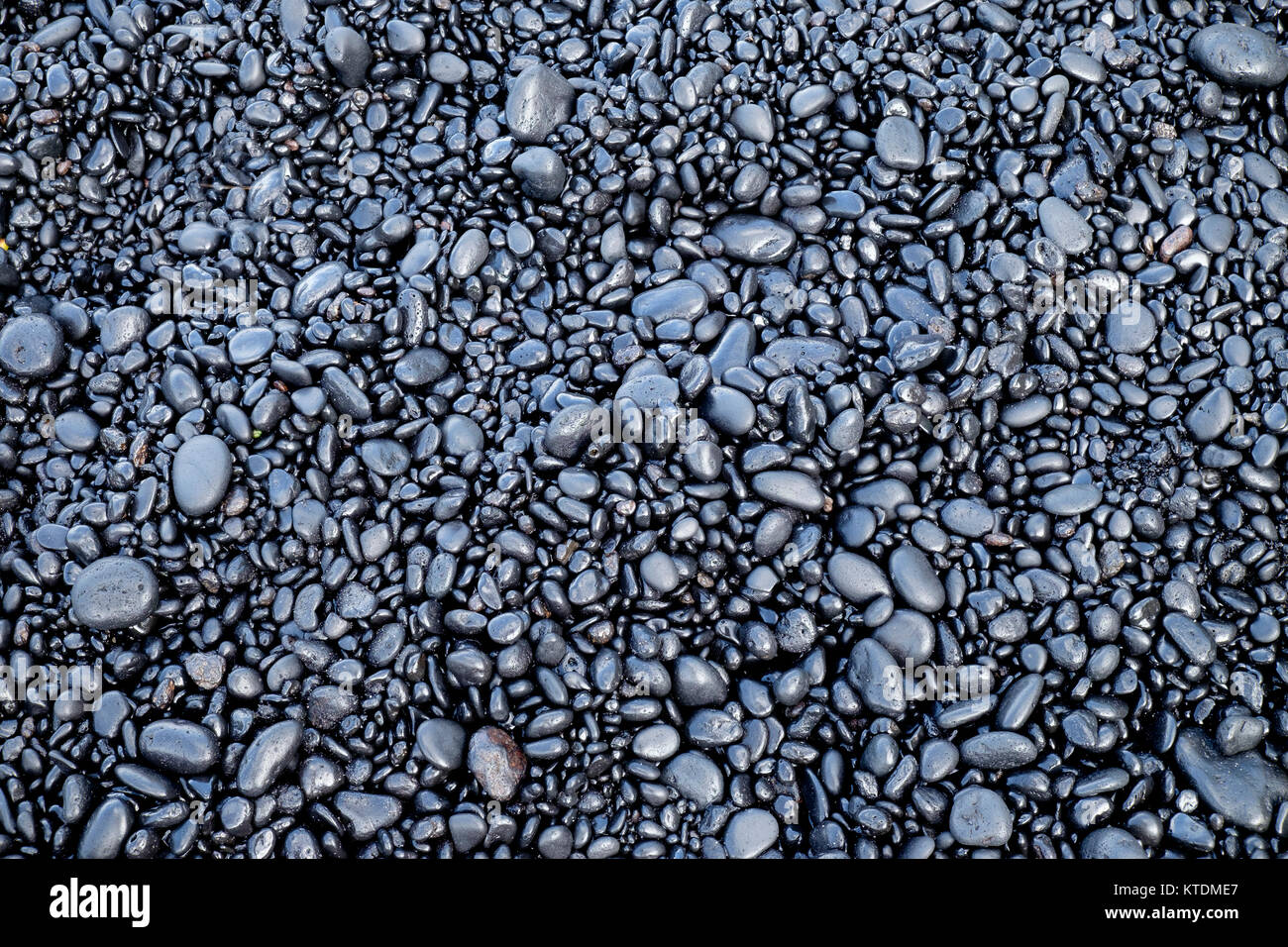 USA, Hawaii, Maui, Wai'anapanapa State Park, Lava rock, lava pebbles ...