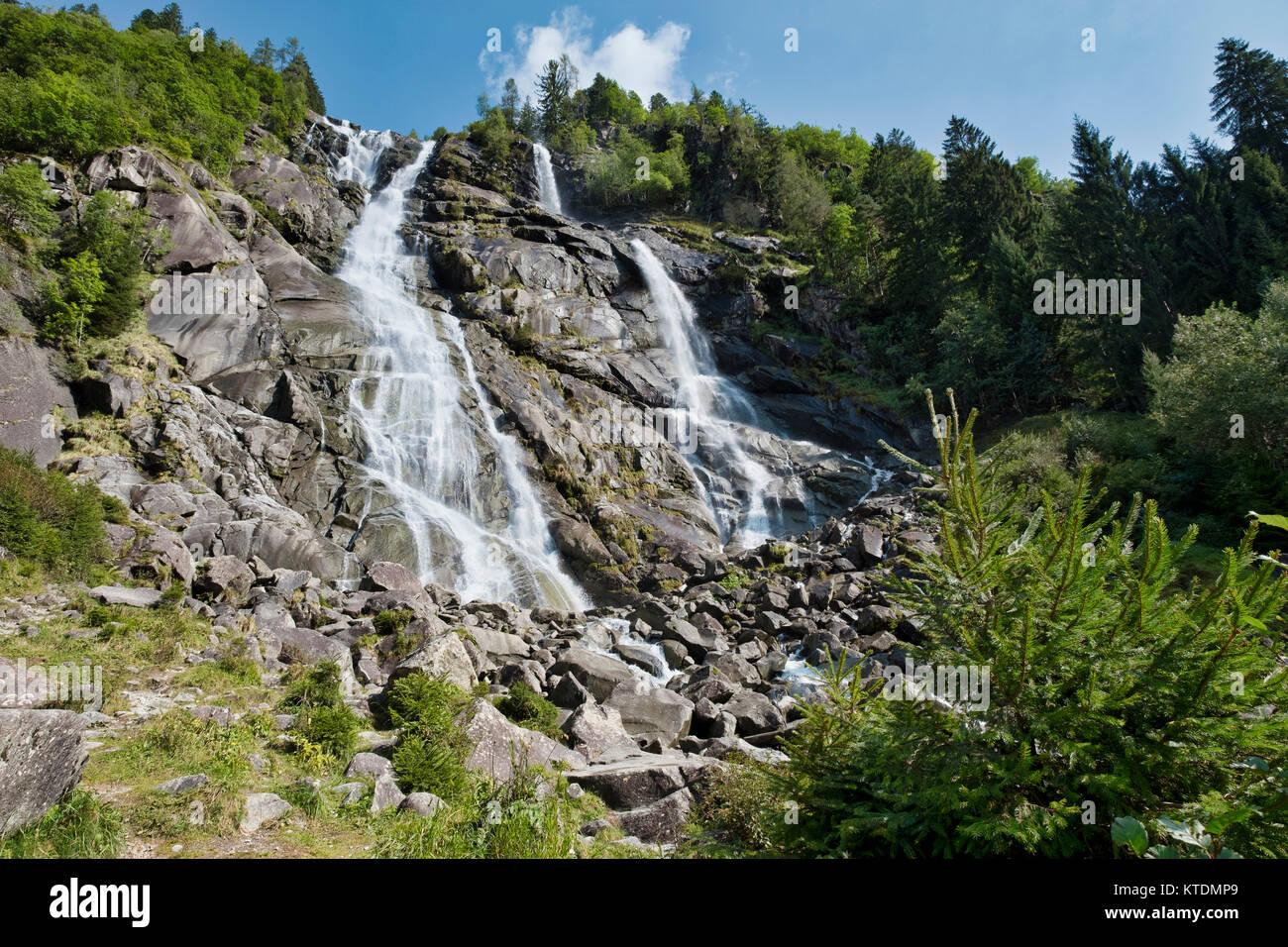 Italy, Trentino, Genova Valley, Nardis waterfalls Stock Photo - Alamy