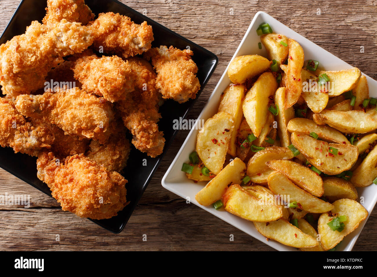 Chicken potato wedges hi-res stock photography and images - Alamy