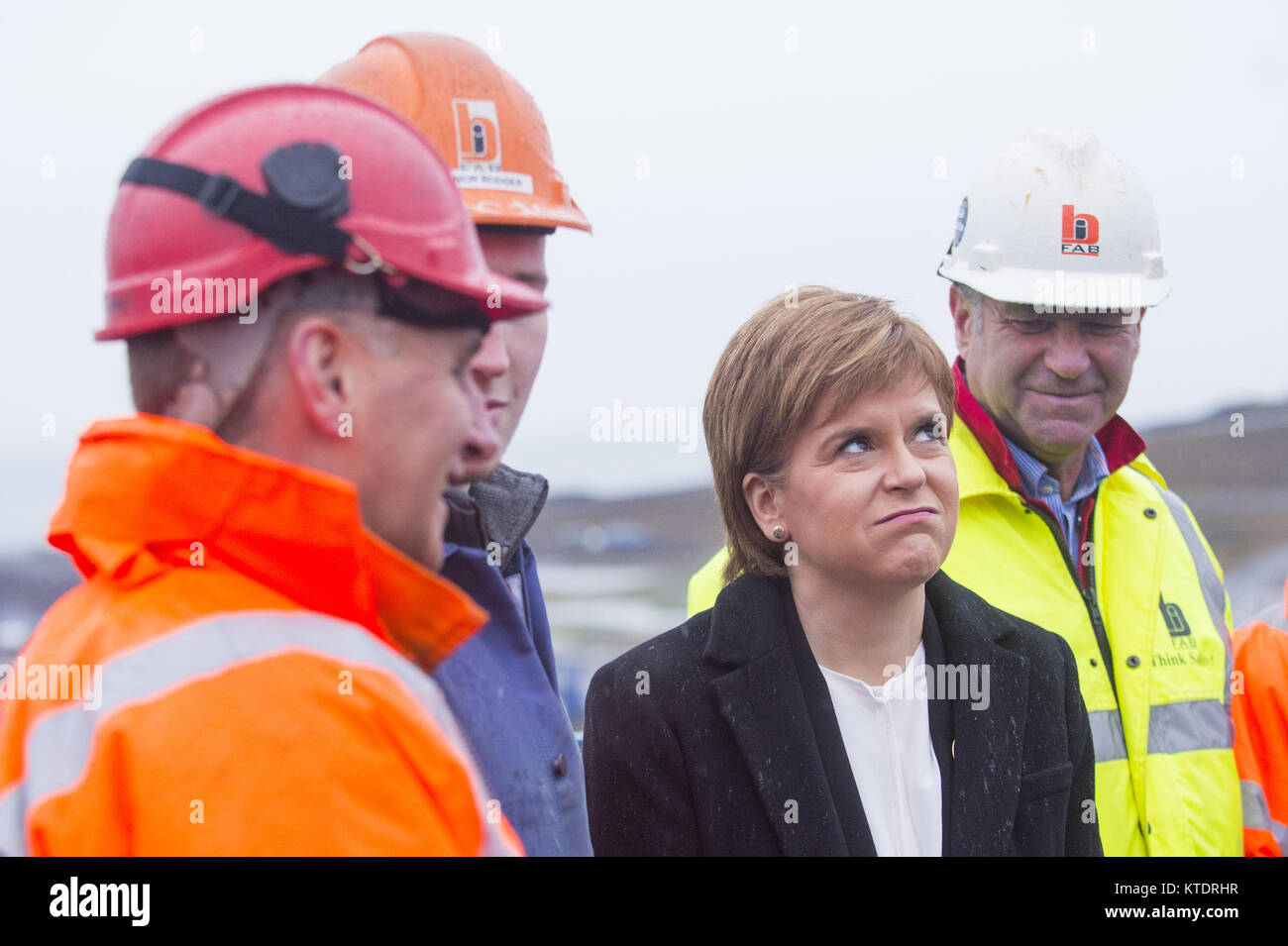 Scottish First Minister Nicola Sturgeon meets staff at Burntisland ...