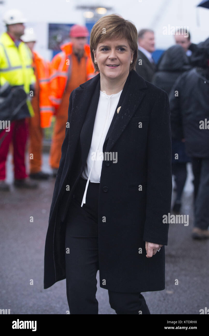 Scottish First Minister Nicola Sturgeon meets staff at Burntisland ...
