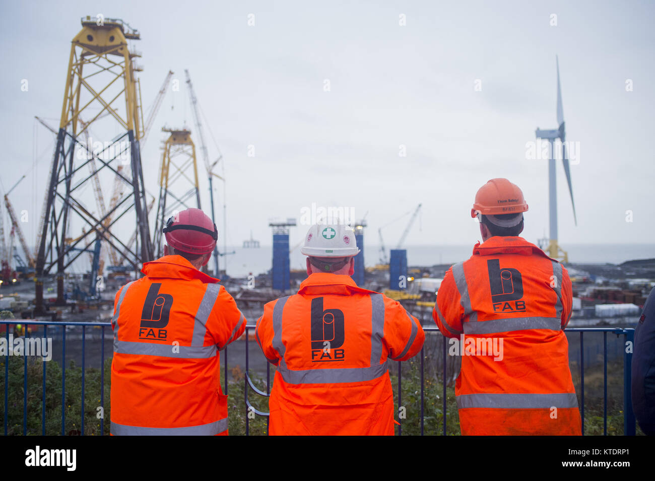 Scottish First Minister Nicola Sturgeon meets staff at Burntisland ...