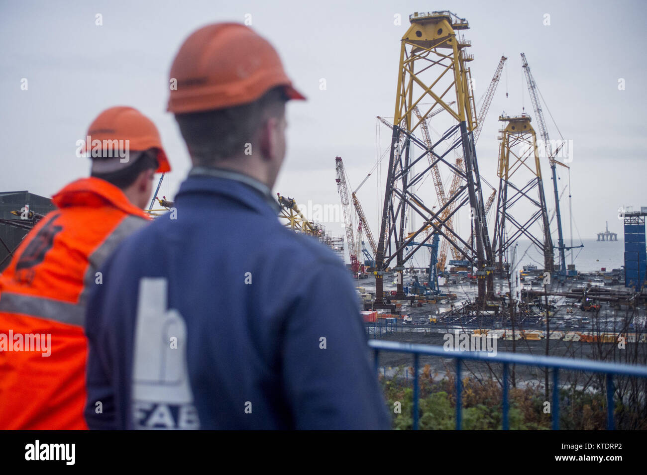 Scottish First Minister Nicola Sturgeon meets staff at Burntisland ...