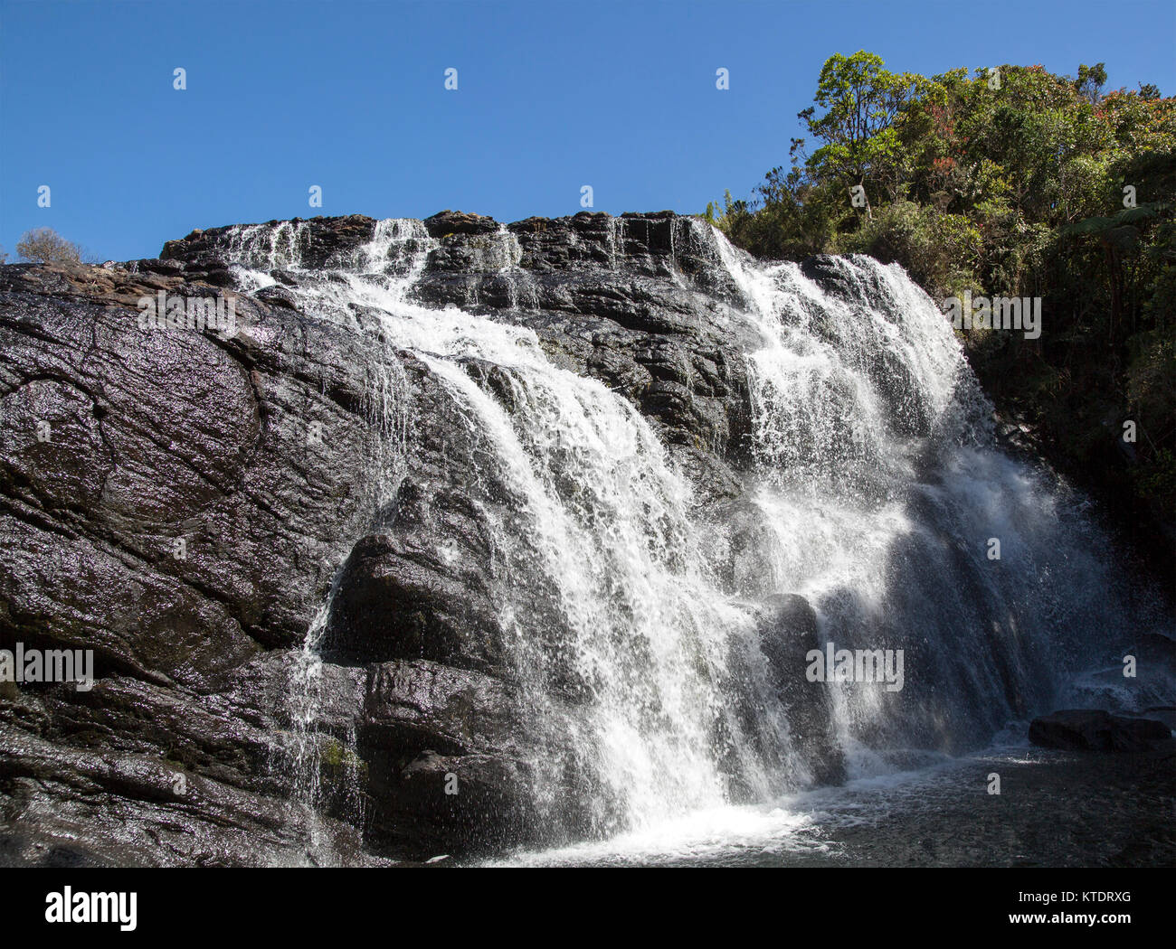 Baker's Falls waterfall, Horton Plains National Park, Central Province ...