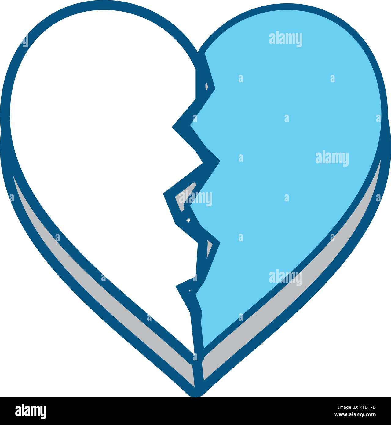 Heart broken symbol Stock Vector Image & Art - Alamy