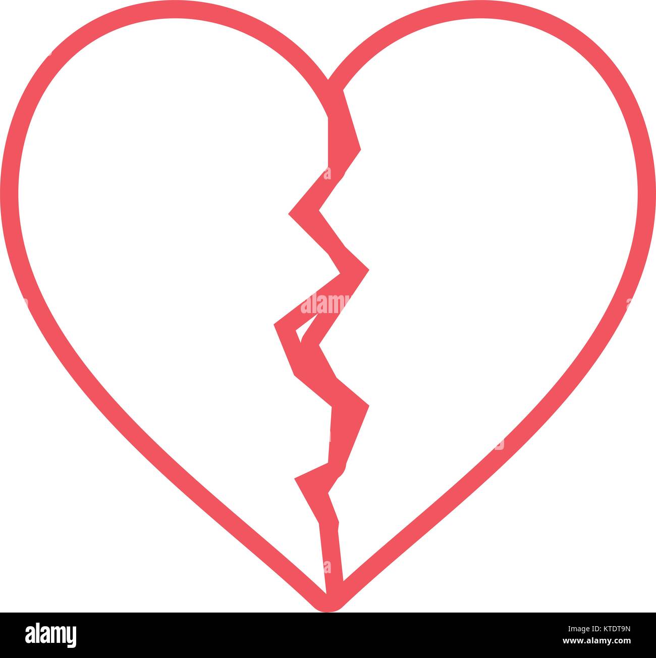 Heart broken symbol Stock Vector Image & Art - Alamy