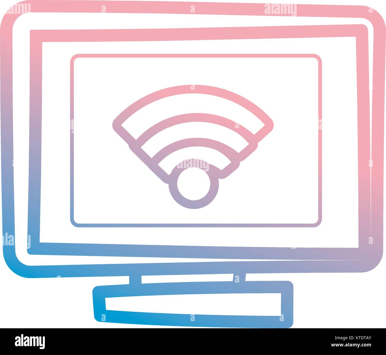 Wifi symbol on pc scree Stock Vector Image & Art - Alamy