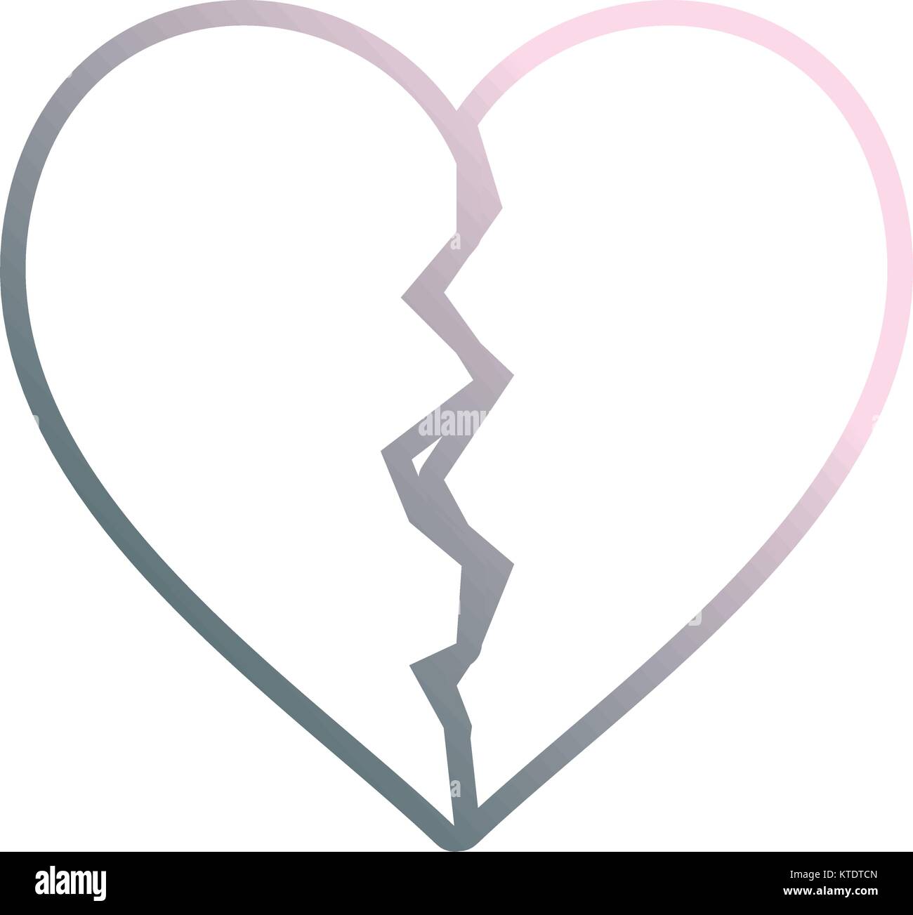 Heart broken symbol Stock Vector Image & Art - Alamy