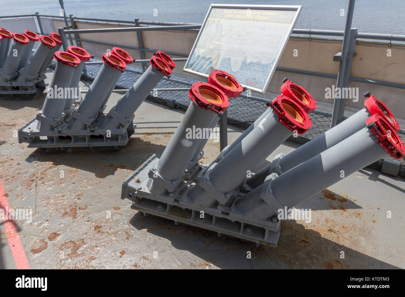Mark 36 Super Rapid Bloom off board chaff (SRBOC) on the USS New Jersey ...