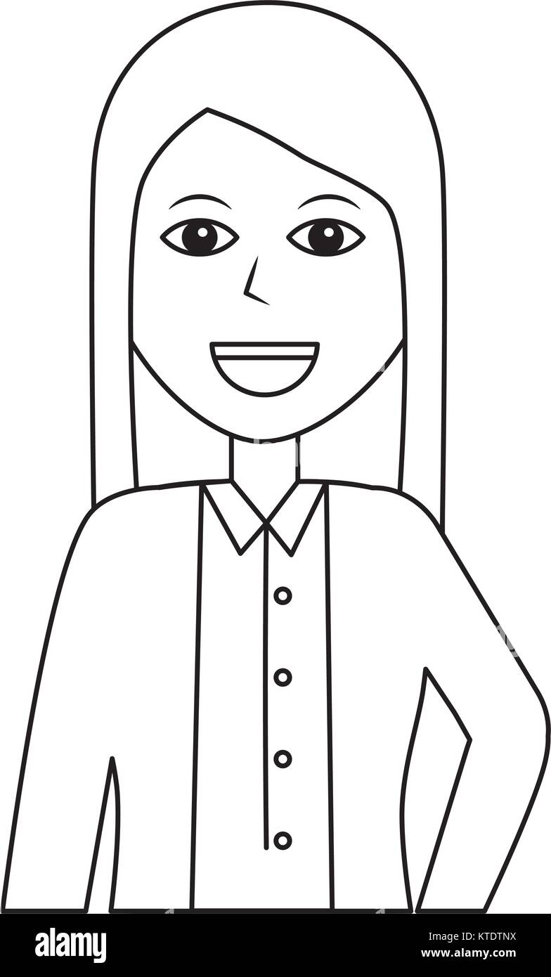 portrait female doctor medical healthcare character vector illustration ...