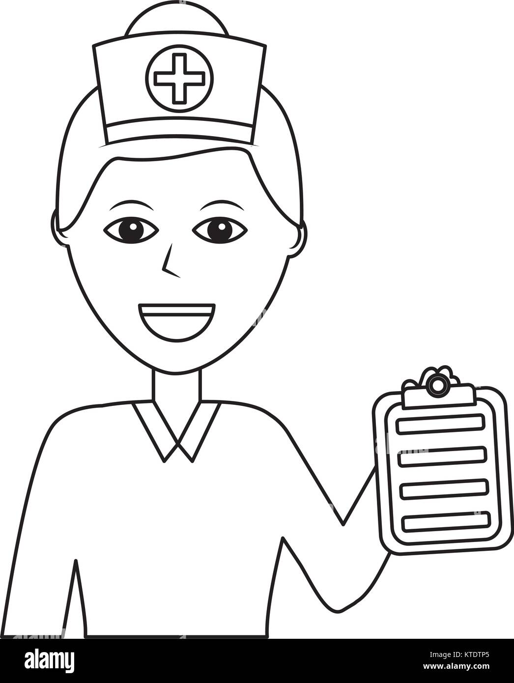 portrait female doctor medical healthcare character vector illustration ...