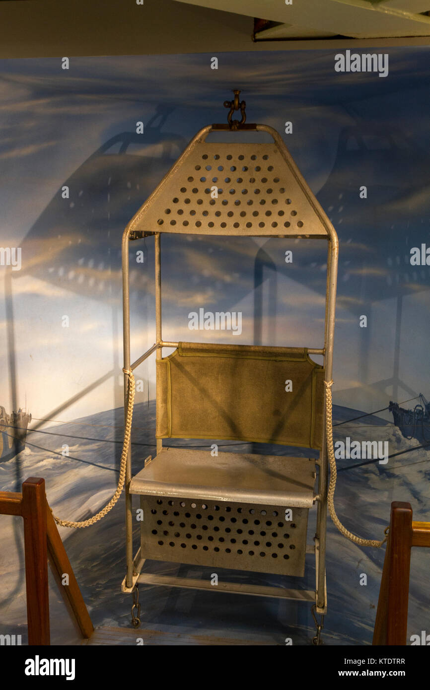 A high line chair on display on the USS New Jersey Iowa Class ...