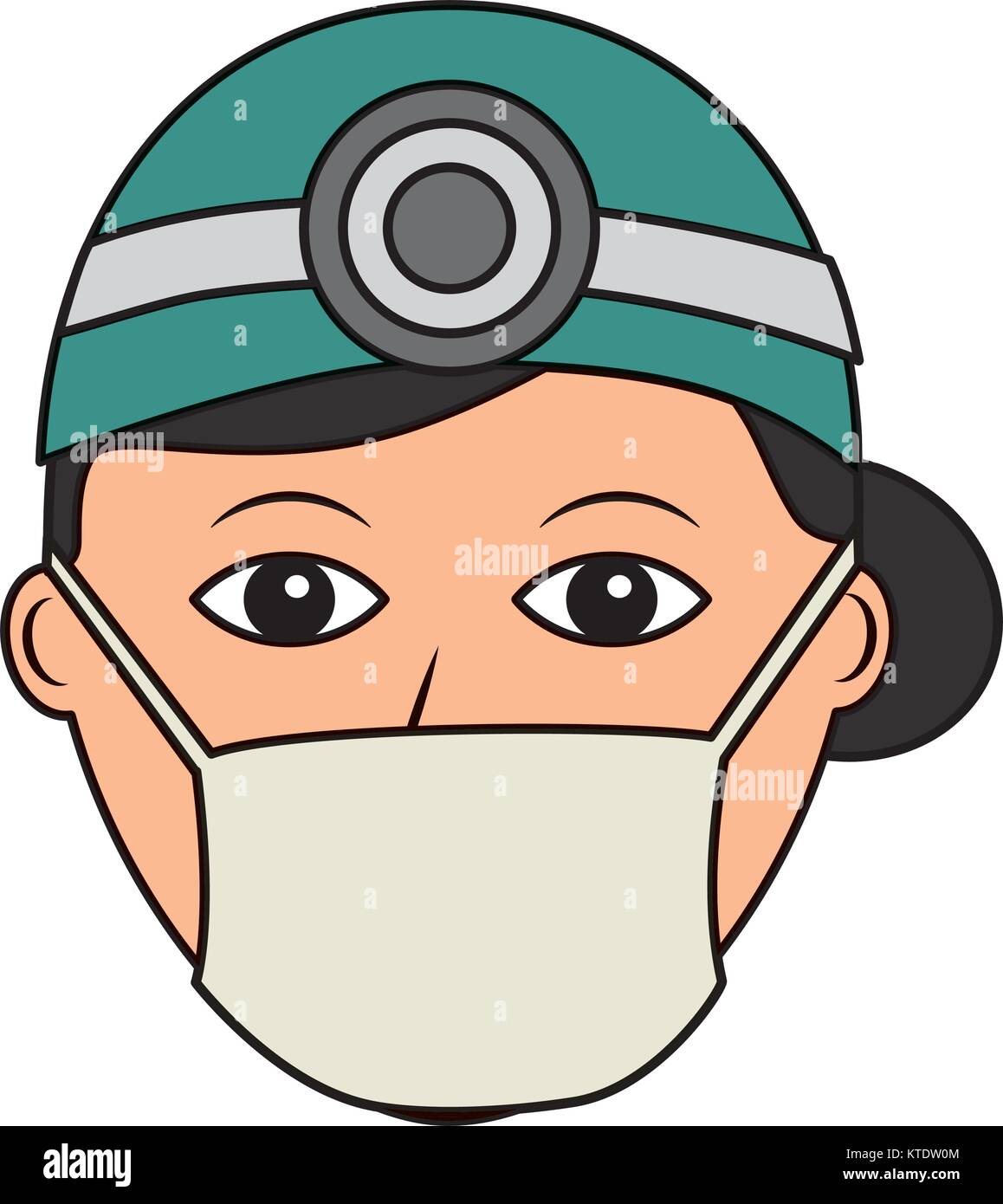 professional surgeon medical uniform clothes vector illustration Stock ...