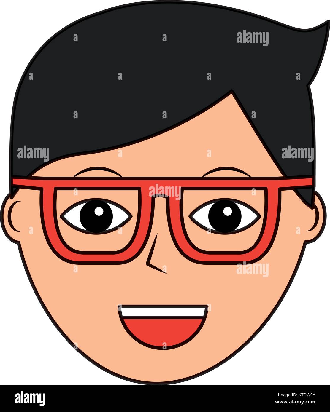 cartoon face man male character person vector illustration Stock Vector ...