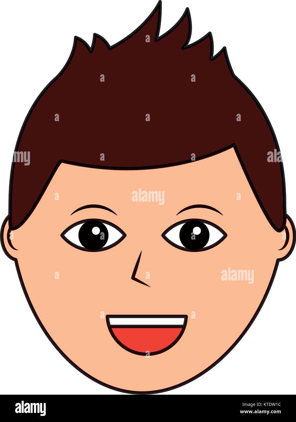cartoon face man male character person vector illustration Stock Vector ...