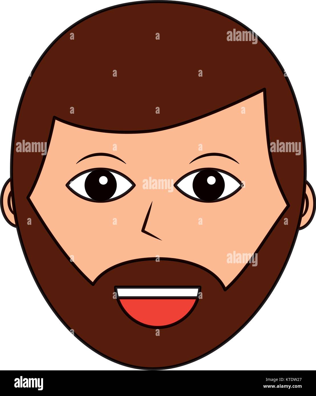 cartoon face man male character person vector illustration Stock Vector ...
