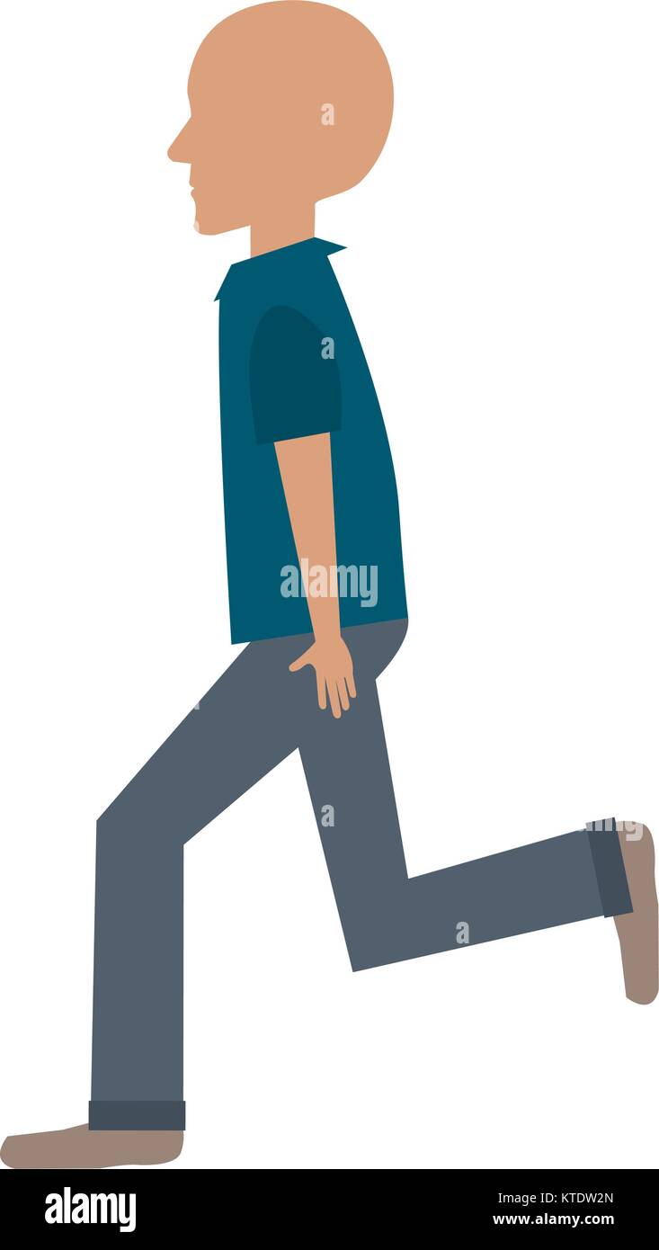 human profile running avatar vector illustration design Stock Vector ...