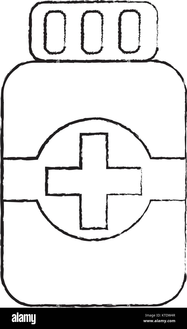 medical bottle medicine pharmacy symbol vector illustration Stock ...