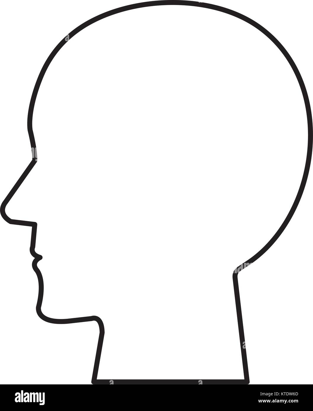 human profile isolated icon vector illustration design Stock Vector ...