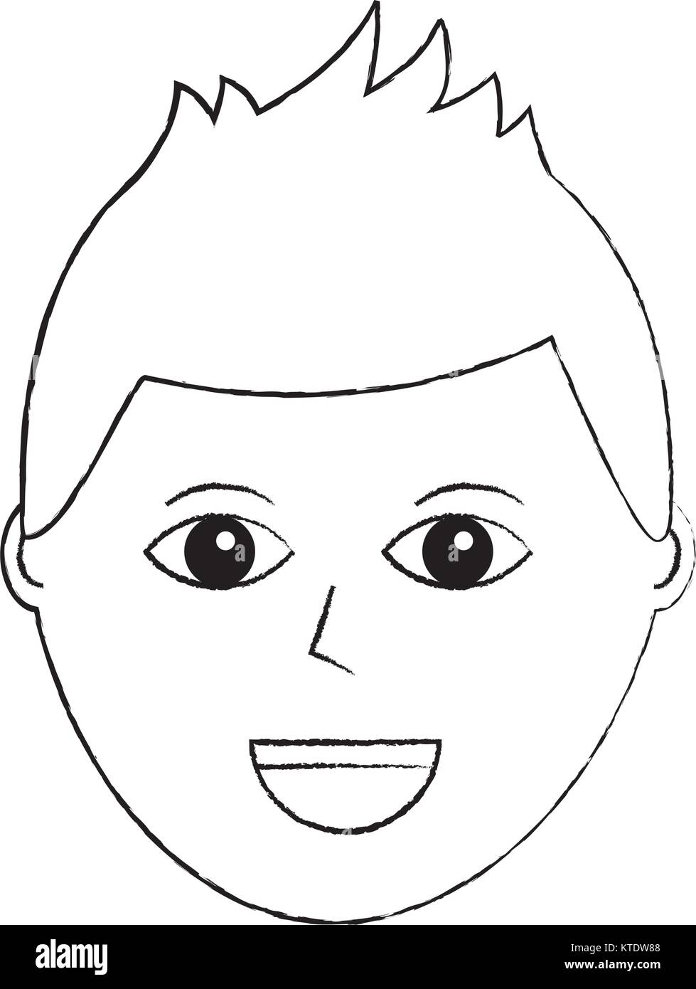 cartoon face man male character person vector illustration Stock Vector ...