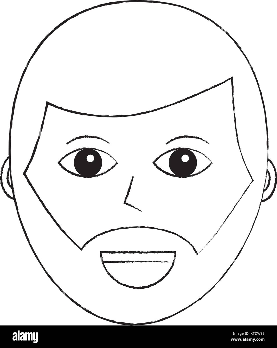 cartoon face man male character person vector illustration Stock Vector ...
