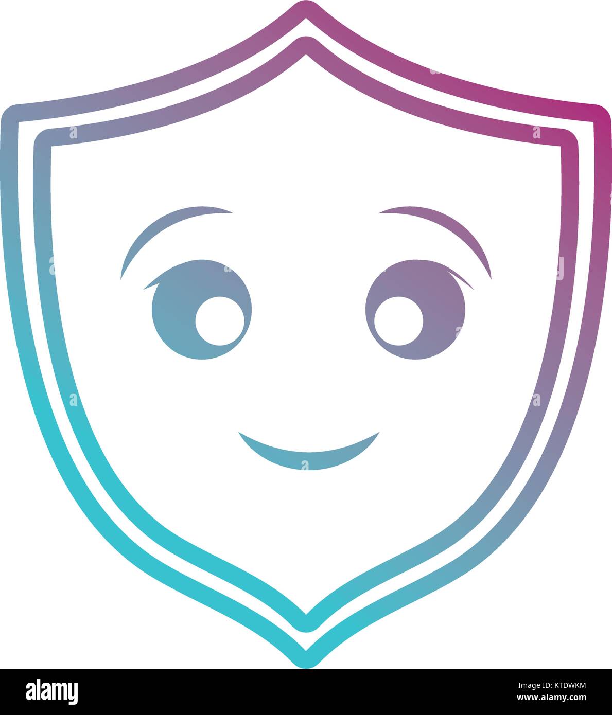 kawaii shield icon Stock Vector Image & Art - Alamy