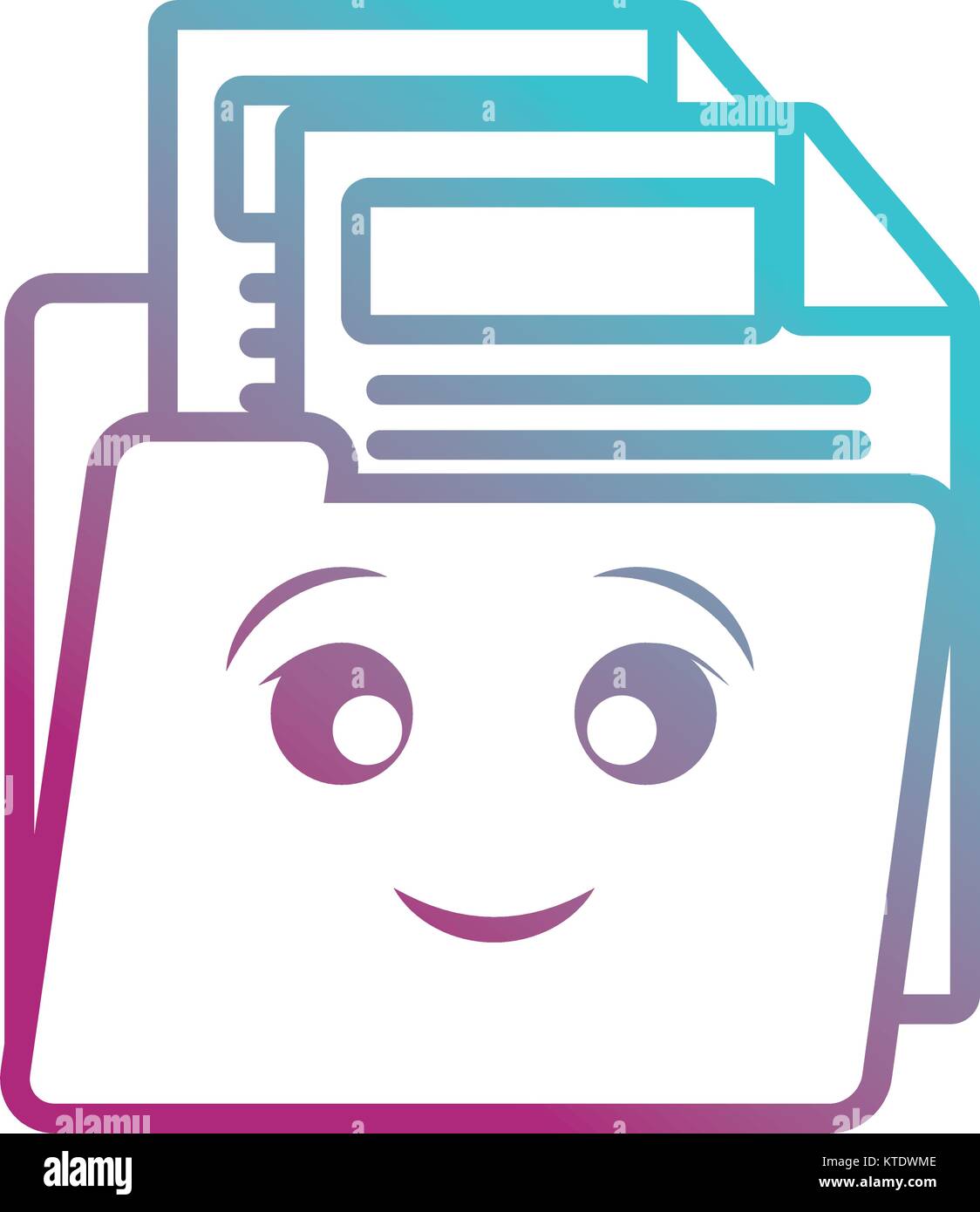kawaii folder icon image Stock Vector Image & Art - Alamy