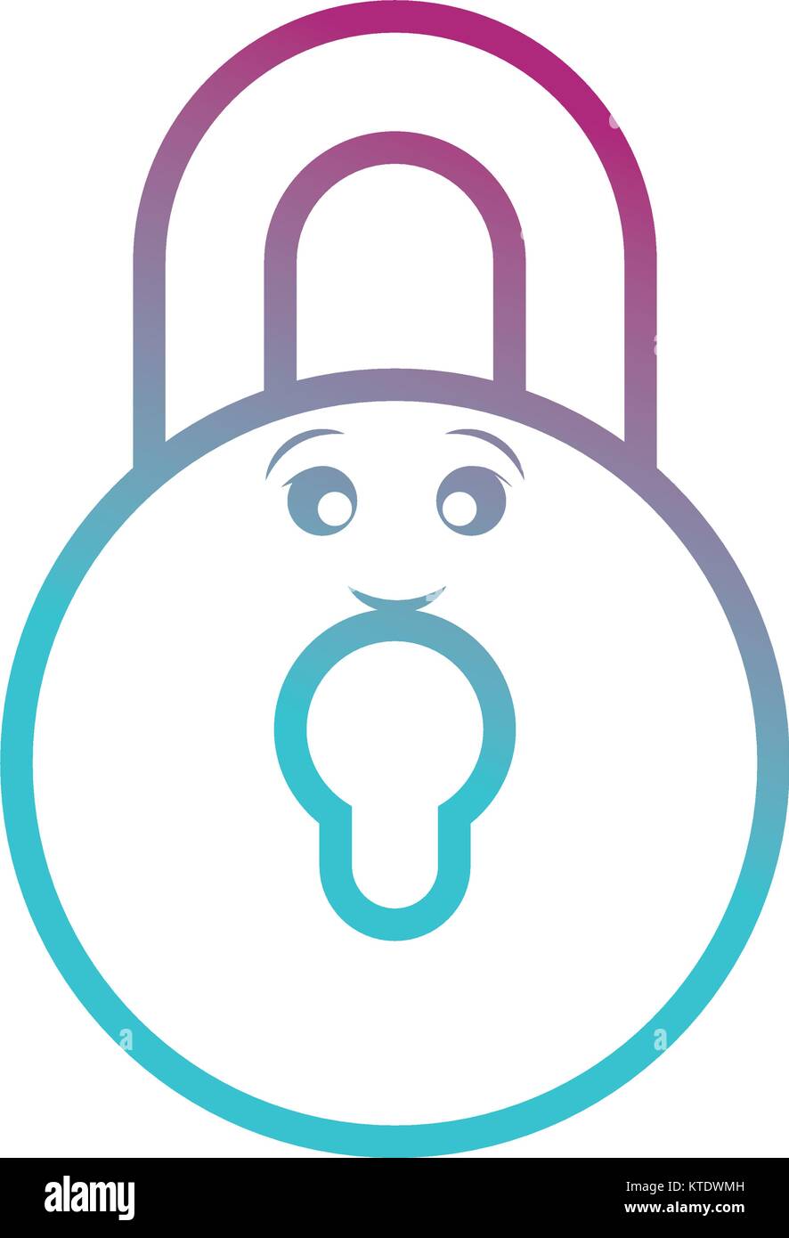 kawaii padlock icon Stock Vector Image & Art - Alamy